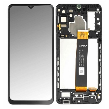 Samsung Galaxy A32 5G Fram Skal & LCD Display GH82-25121A; GH82-25122A - Svart