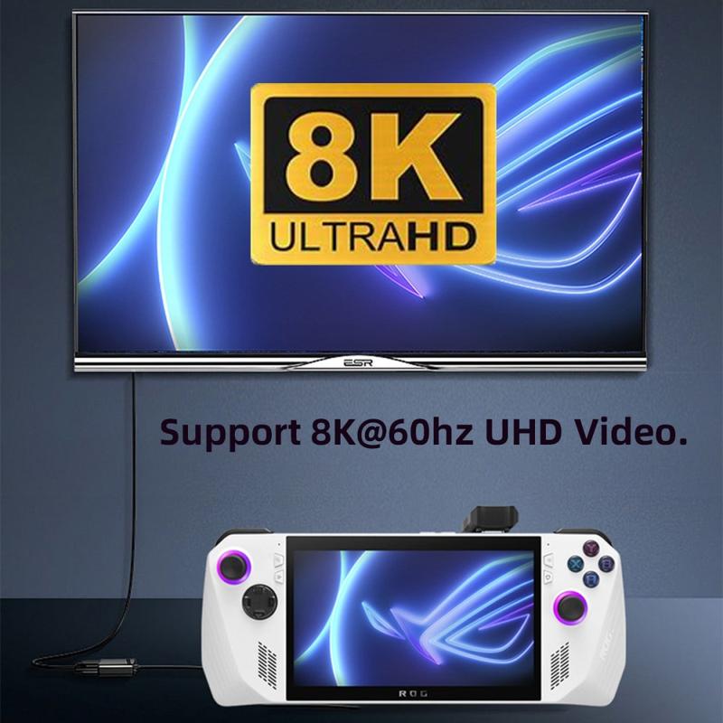 UC-068-OU USB-C hane till hona strömförsörjning data videoadapter motsatt U-form bakåtvinklad ...