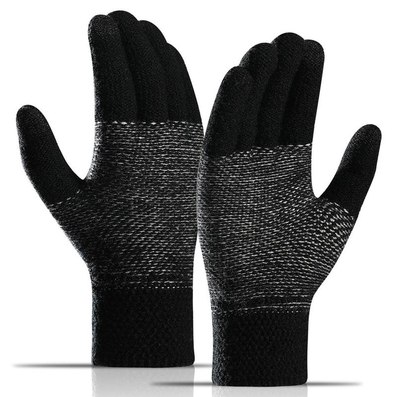 WM 1 par Unisex stickade varma handskar pekskärm stretchiga vantar ...