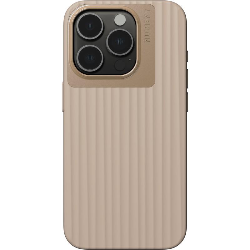 iPhone 15 Pro Max Nudient Bold Skal - Beige